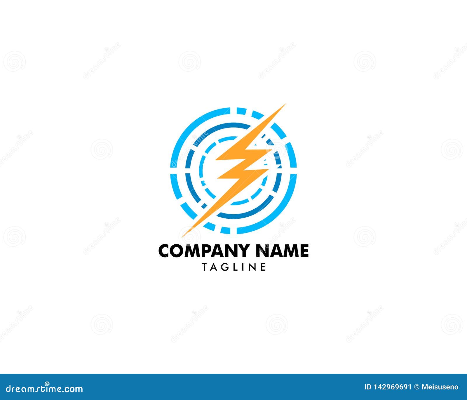 Bolt Circle Logo Design Illustration Stock Vector - Illustration of ...