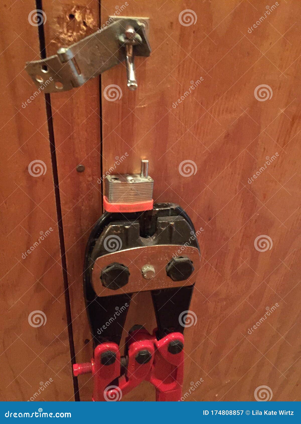 Bolt cutters in action stock image. Image of bolt, cutters - 174808857