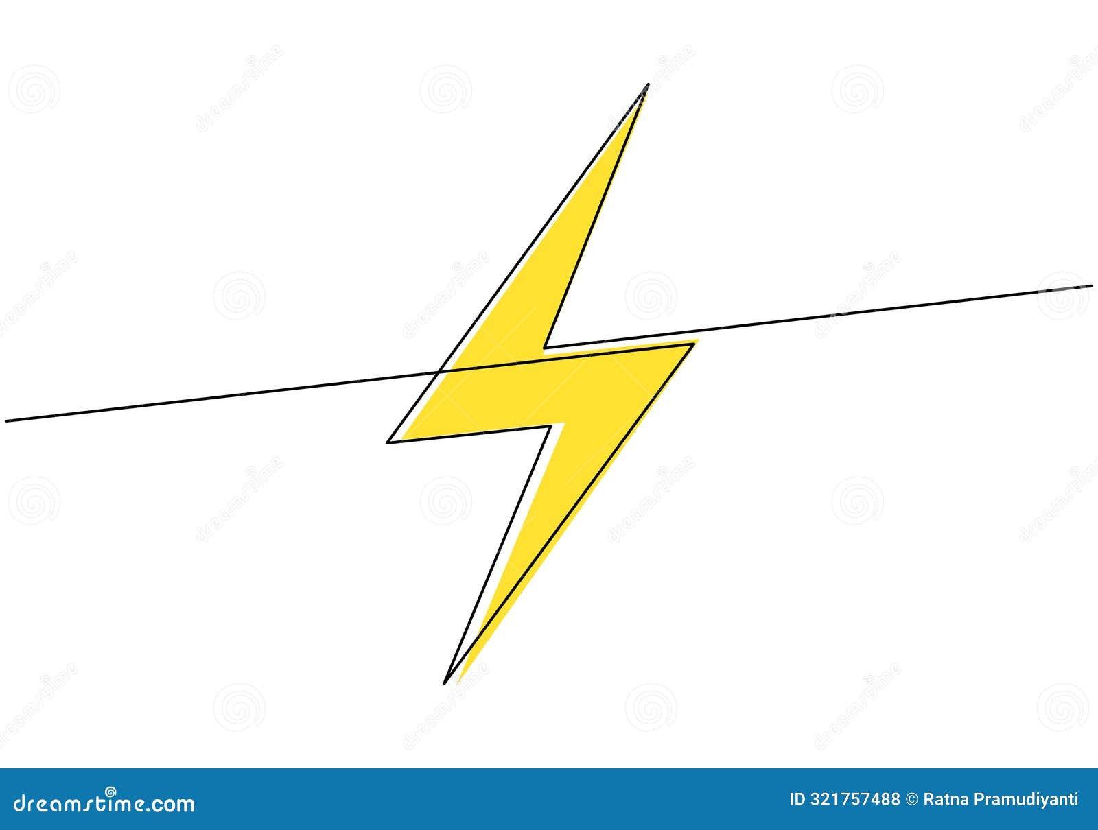 Bolt Electrical Icon Concept. Continuous Line Drawing Vector ...