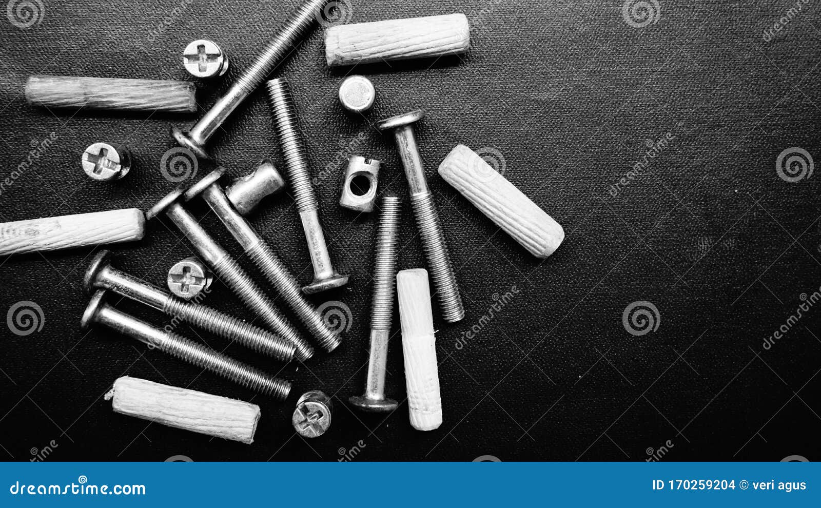 Bolt Engineering Material and Other Complementary Objects Stock Photo ...