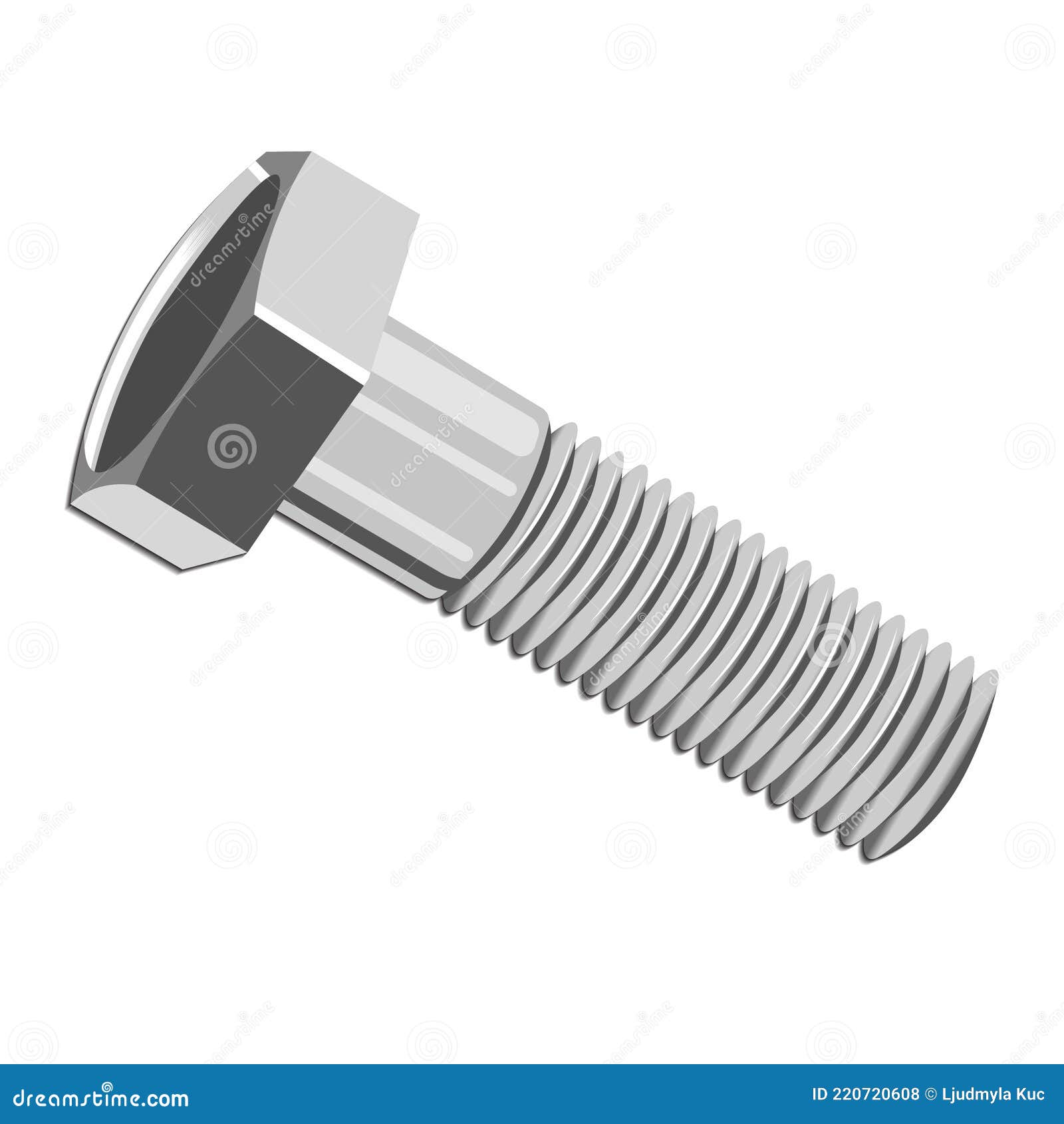 Bolt Galvanized Vector Illustration Stock Vector - Illustration of ...