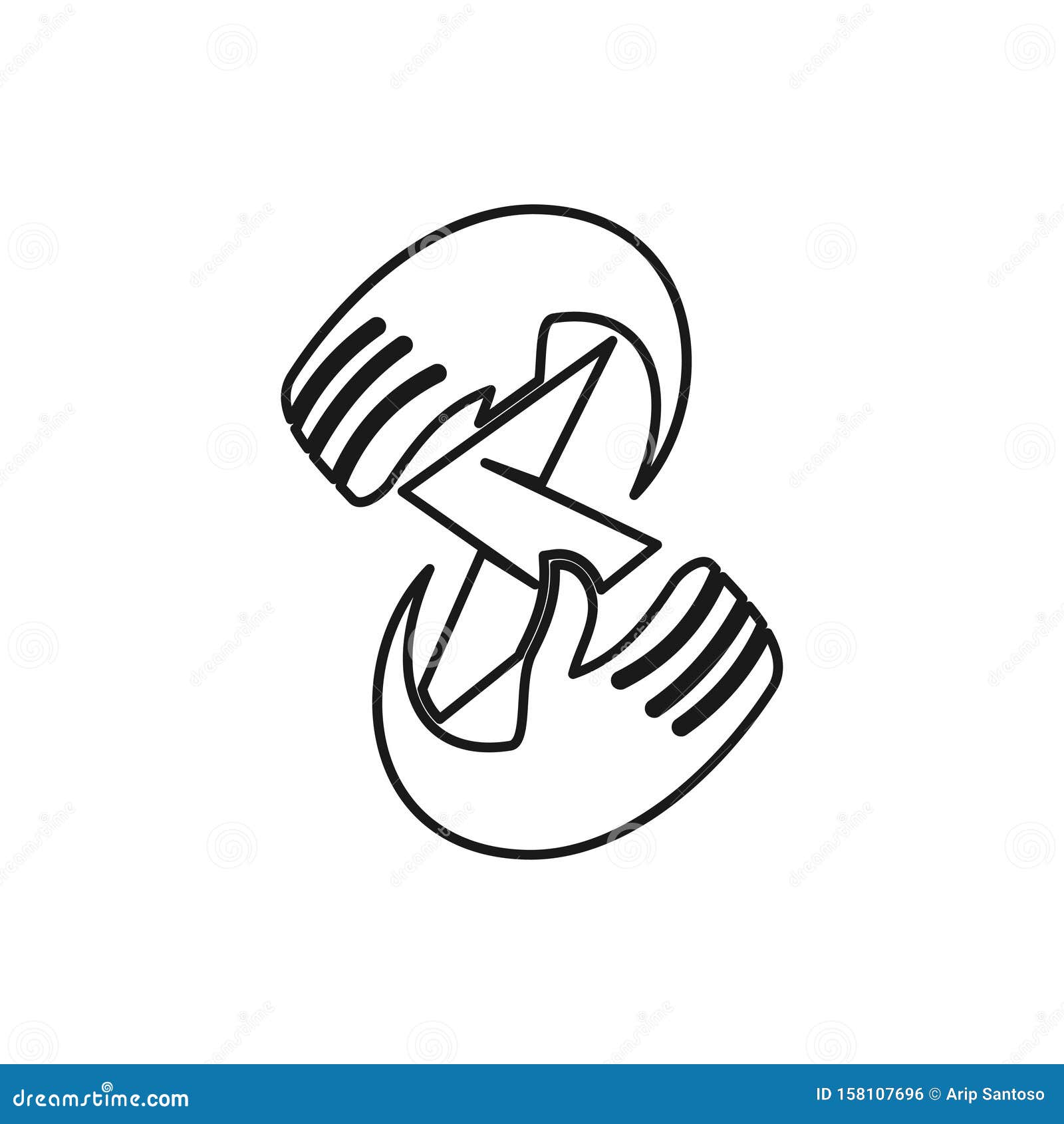 Hand Rotation Logo Design Concept Template. Fully Editable Cartoon ...