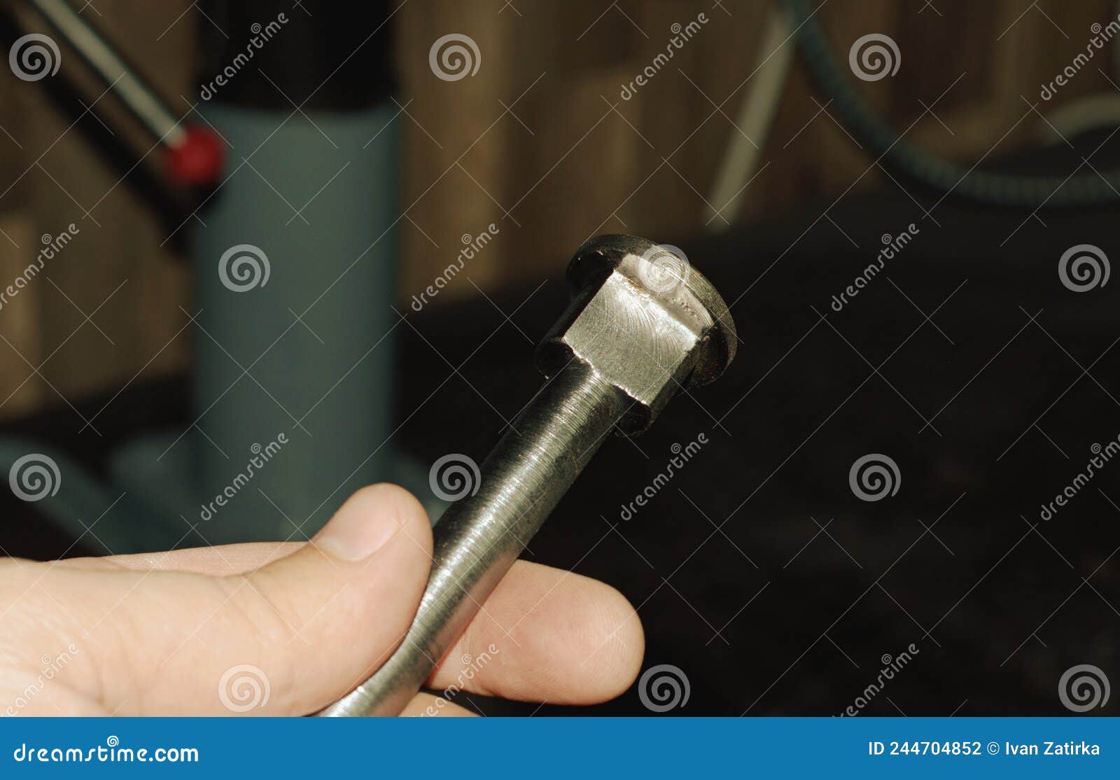 Bolt in the Hands of a Man. Stock Photo - Image of ukraine, bolt: 244704852