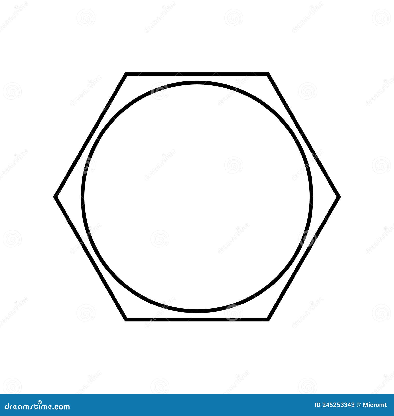 Bolt Head, Line Icon. Twisted in Surface, Isolated. Vector Stock Vector ...