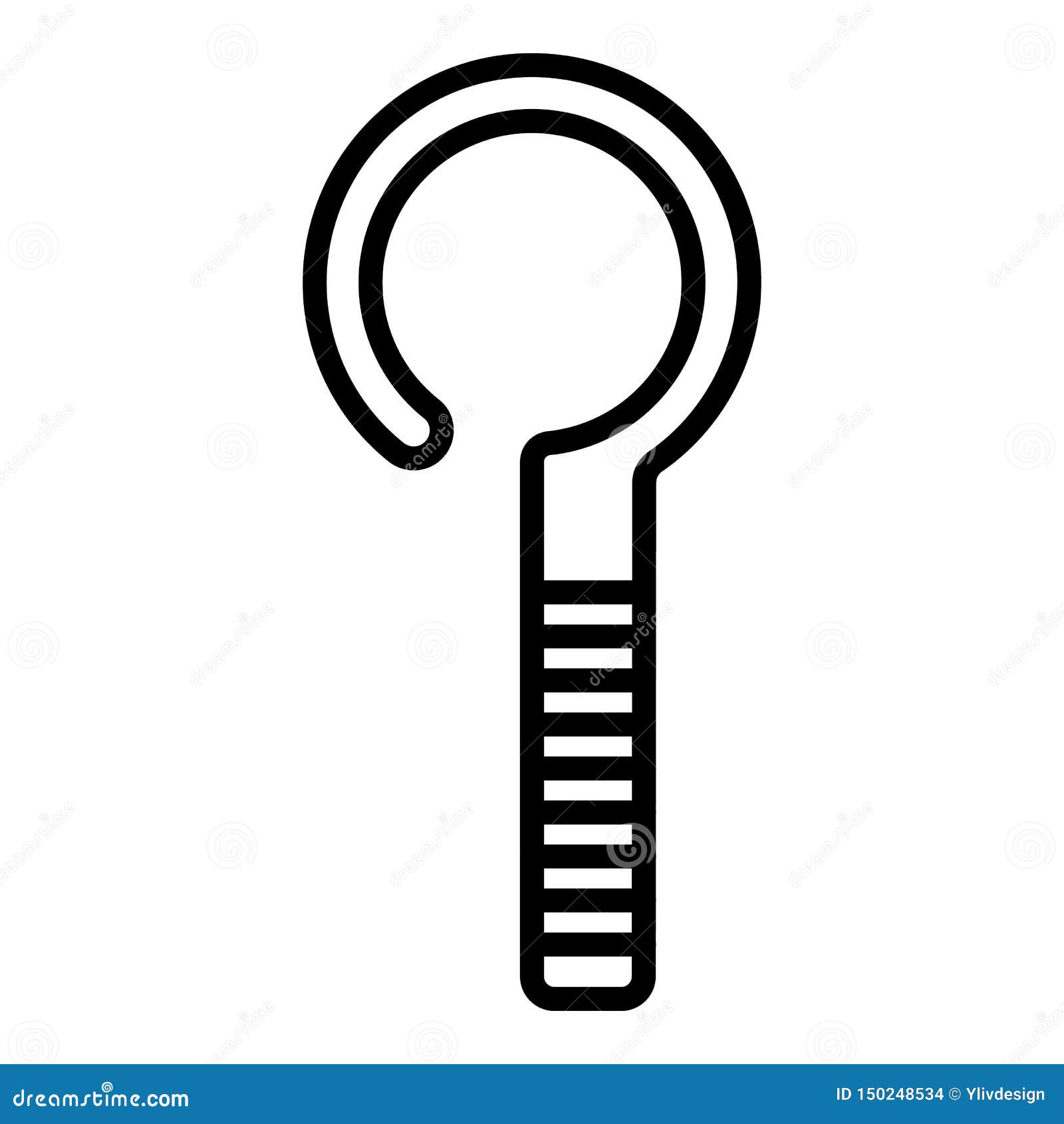 Bolt Hook Icon, Outline Style Stock Vector - Illustration of long ...