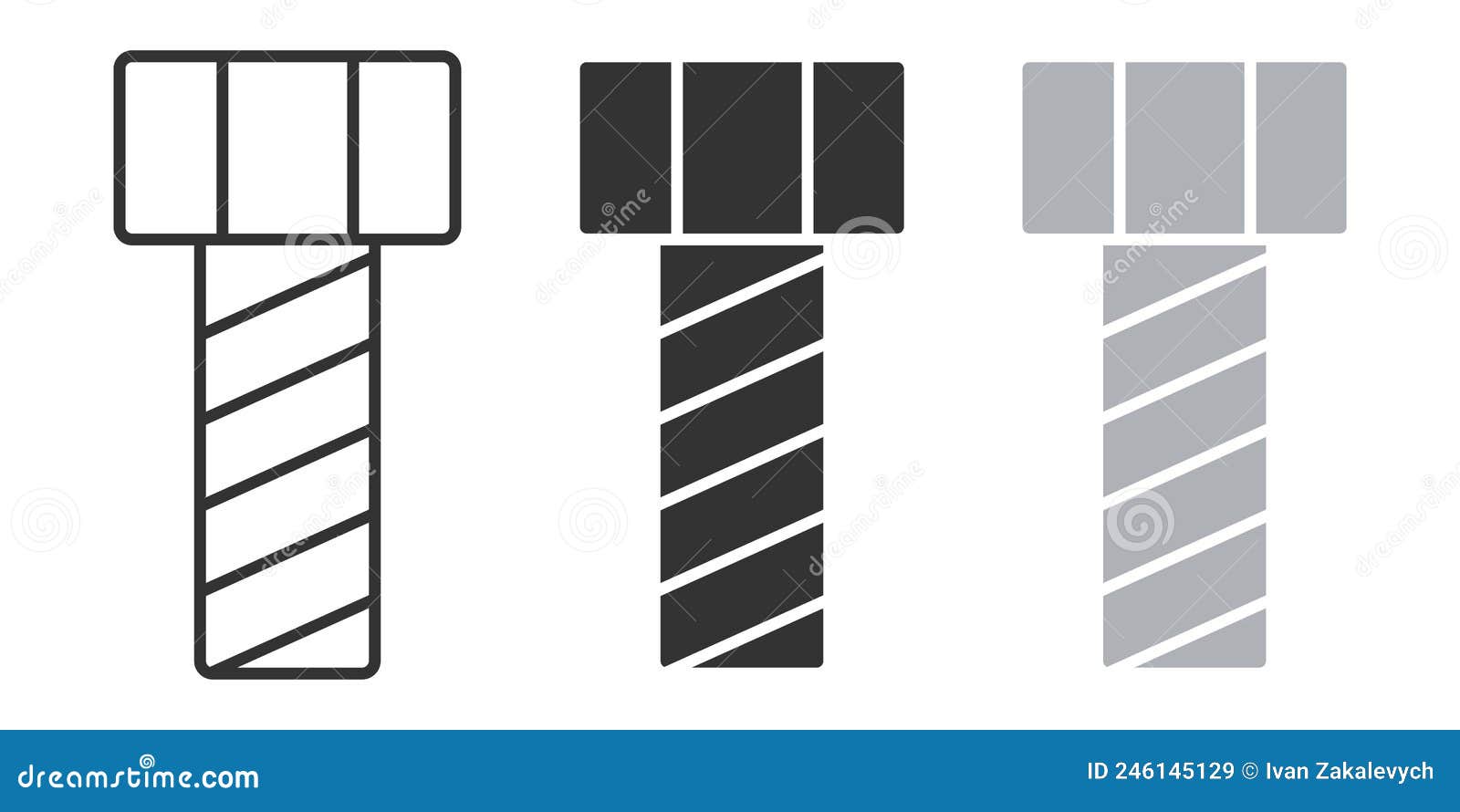 Bolt Icon. Construction Tool Symbol. Sing Vector Stock Vector ...