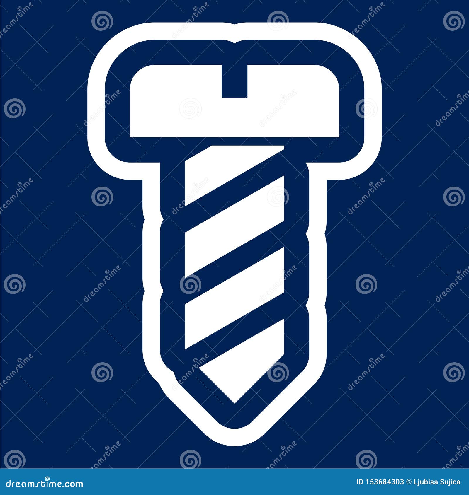 Bolt Icon Flat Design - Illustration Stock Vector - Illustration of ...