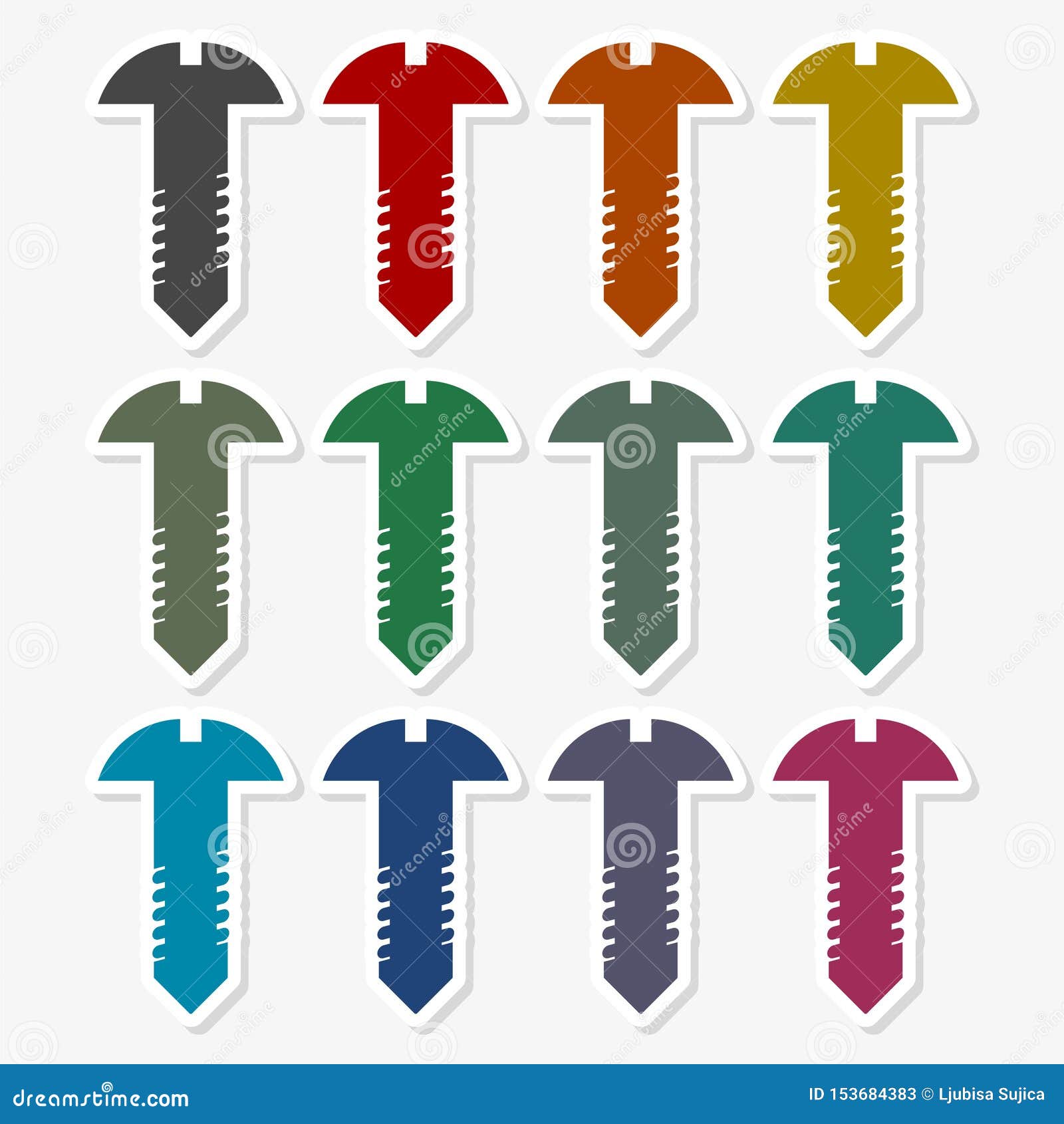 Bolt Icon Flat Design - Illustration Stock Vector - Illustration of ...