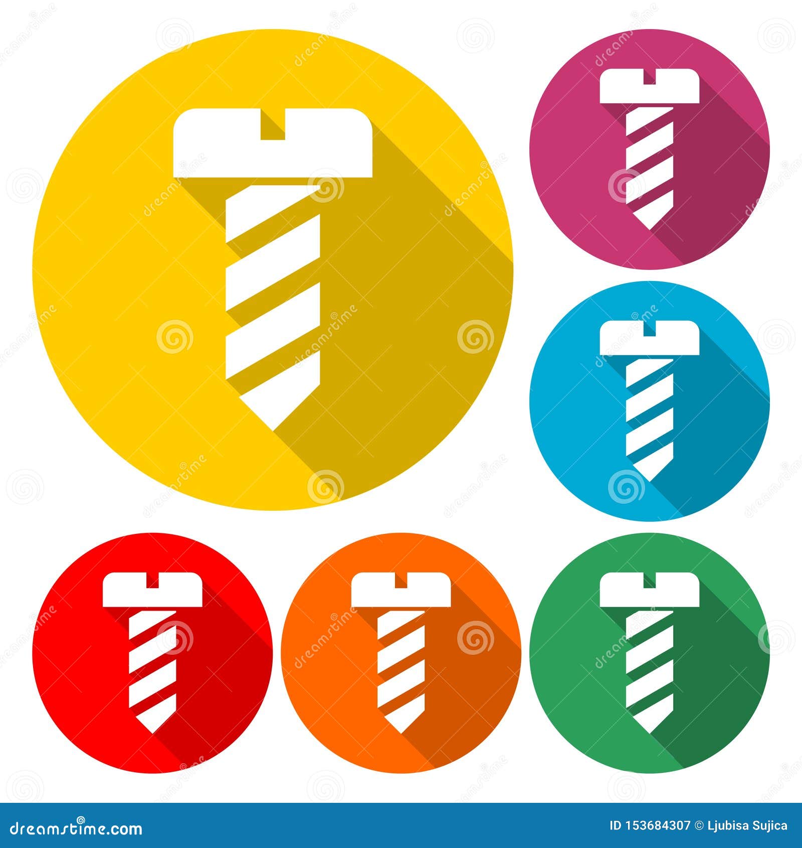 Bolt Icon Flat Design - Illustration Stock Vector - Illustration of ...