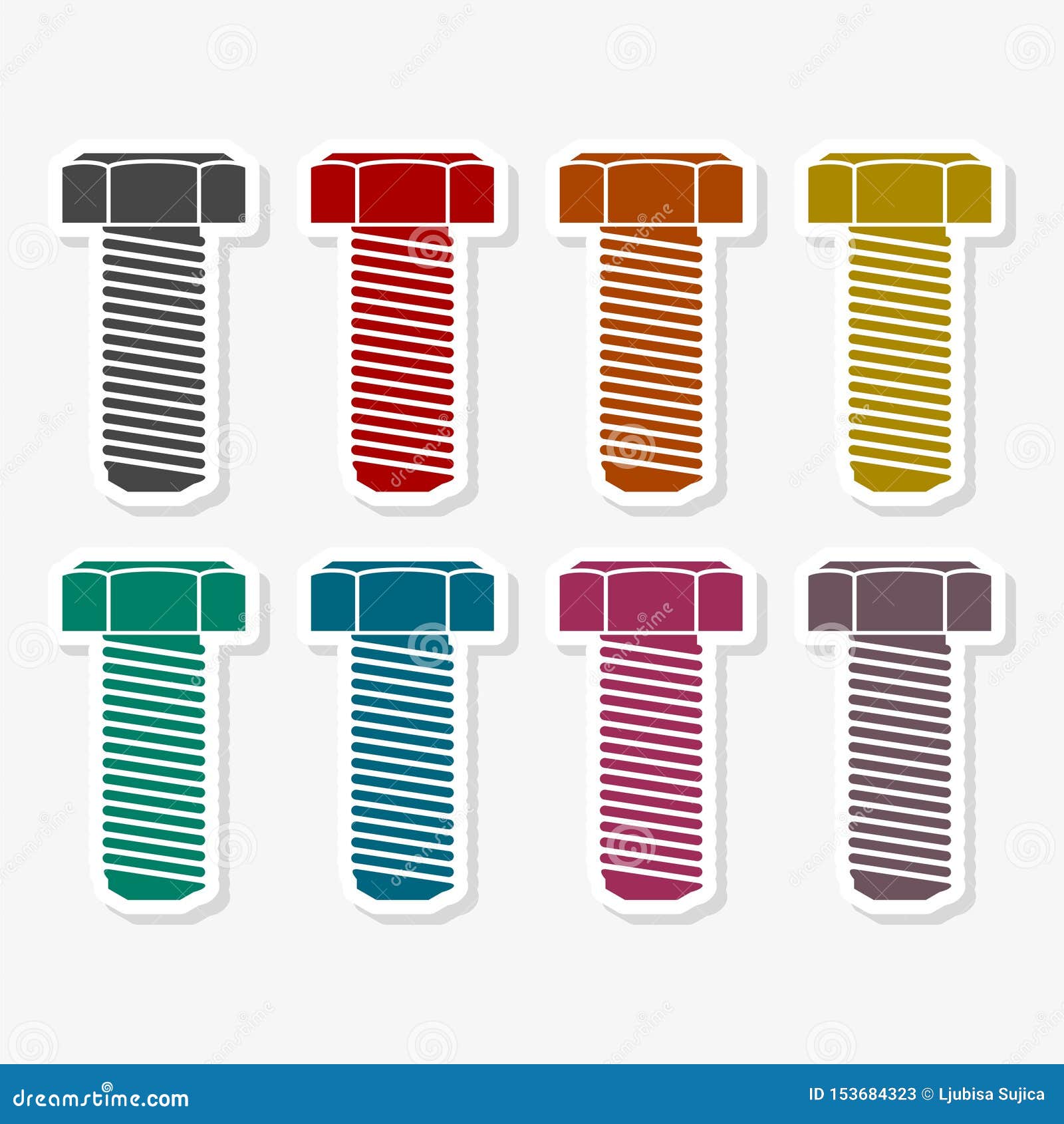 Bolt Icon Flat Design - Illustration Stock Vector - Illustration of ...