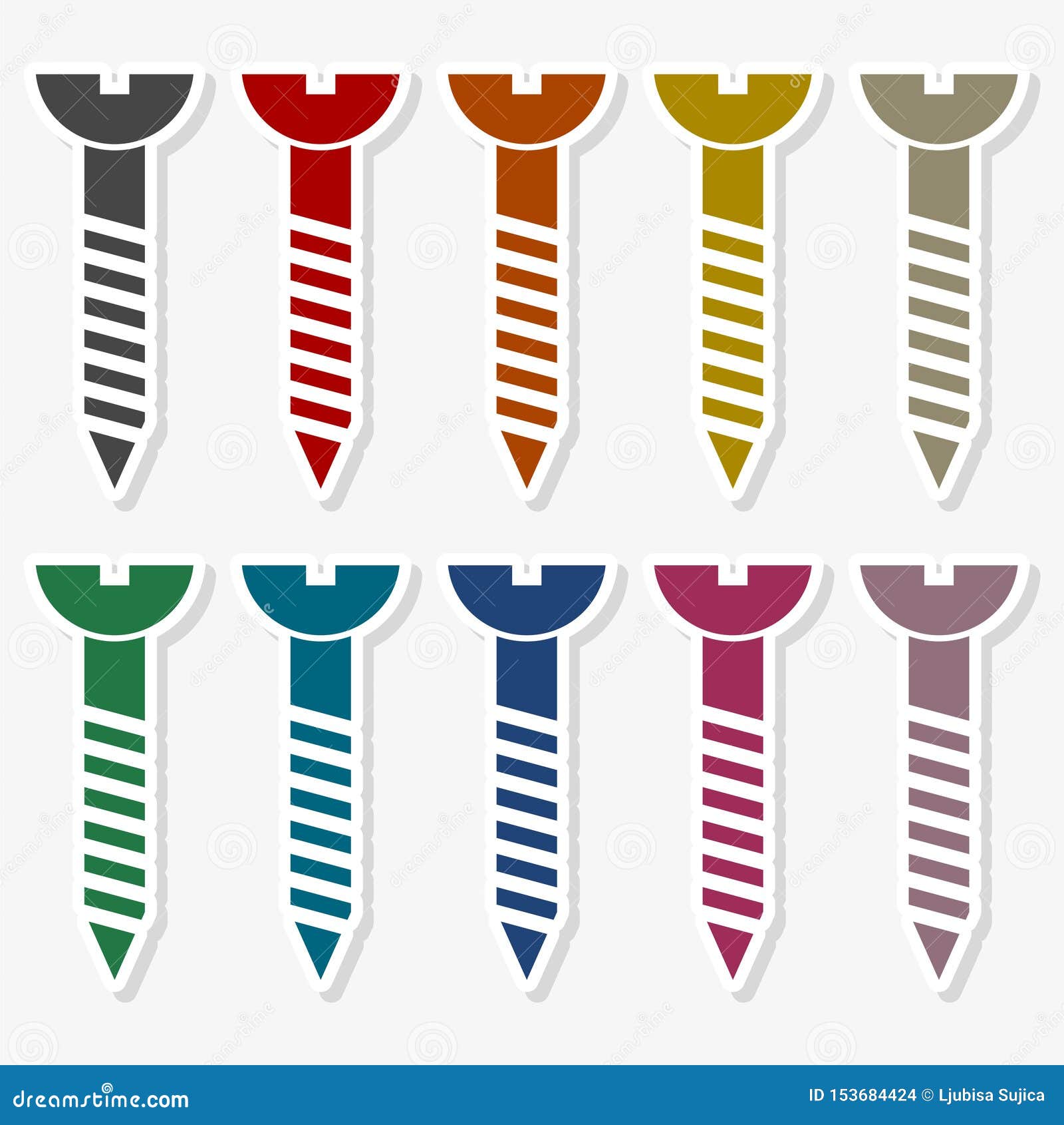 Bolt Icon Flat Design - Illustration Stock Vector - Illustration of ...