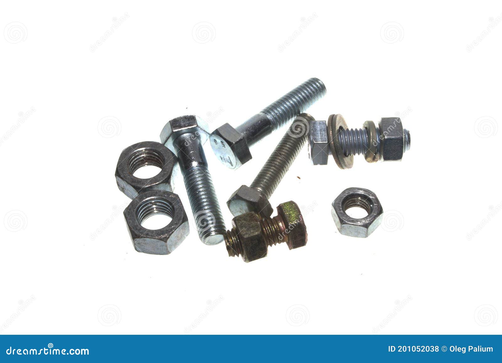 Bolt Isolated on White Background Stock Photo - Image of macro, object ...