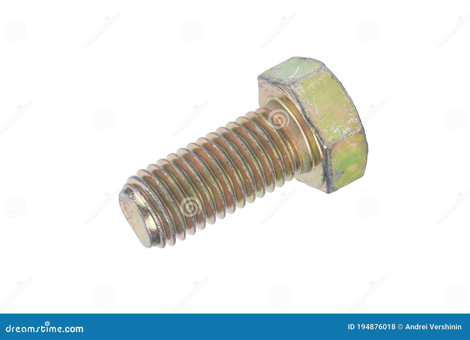 Bolt Isolated on White Background Stock Photo - Image of copper ...
