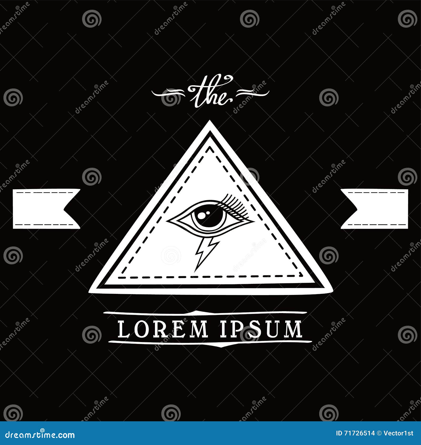 Bolt Lightning Eye Symbol Theme Stock Vector - Illustration of idea ...