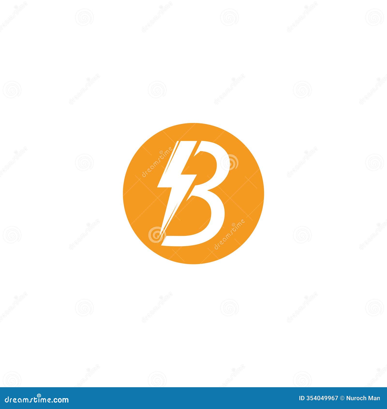 Bolt Lightning Letter B Logo Design Vector Template Stock Vector ...