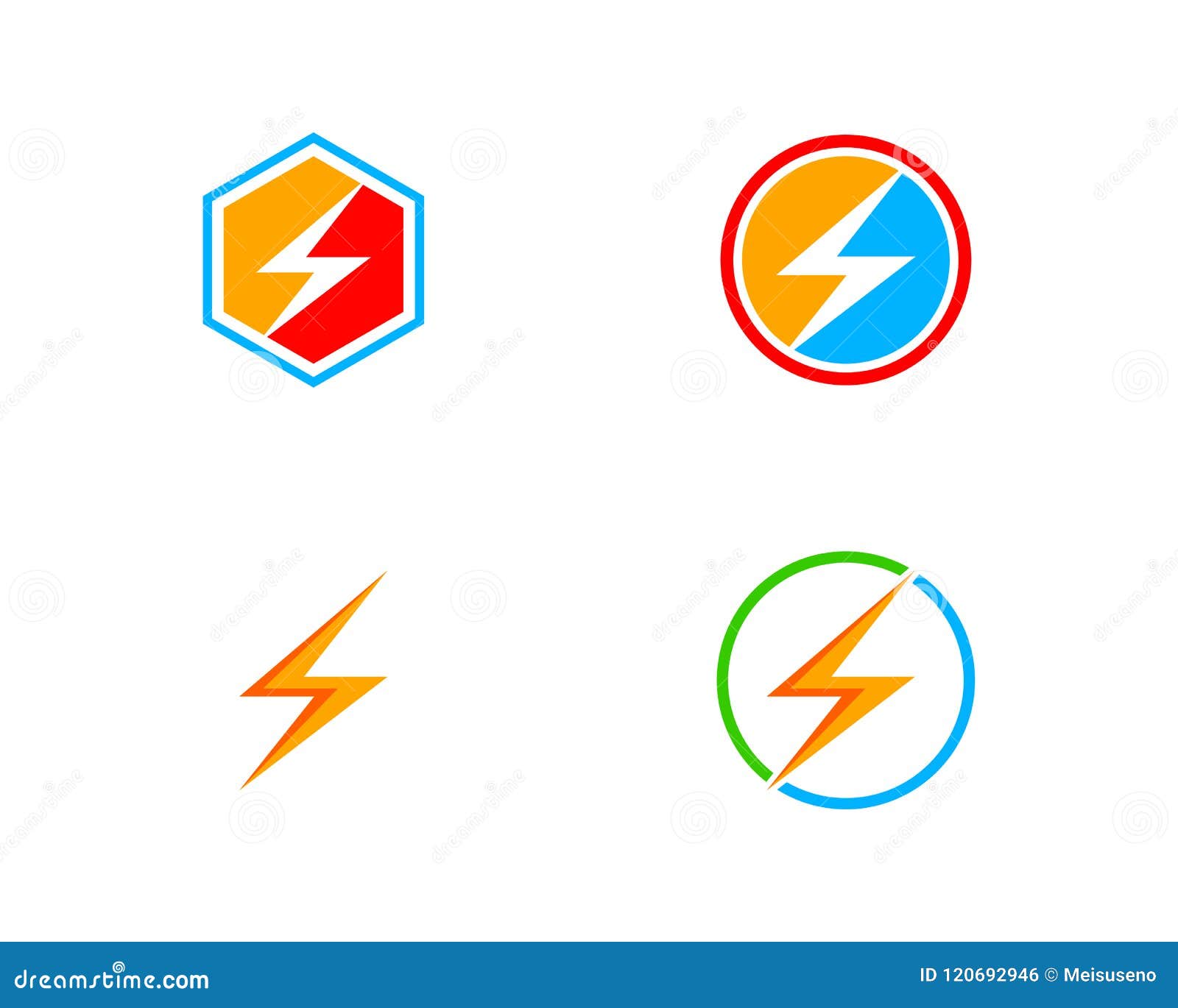 Bolt logo collection stock vector. Illustration of concept - 120692946