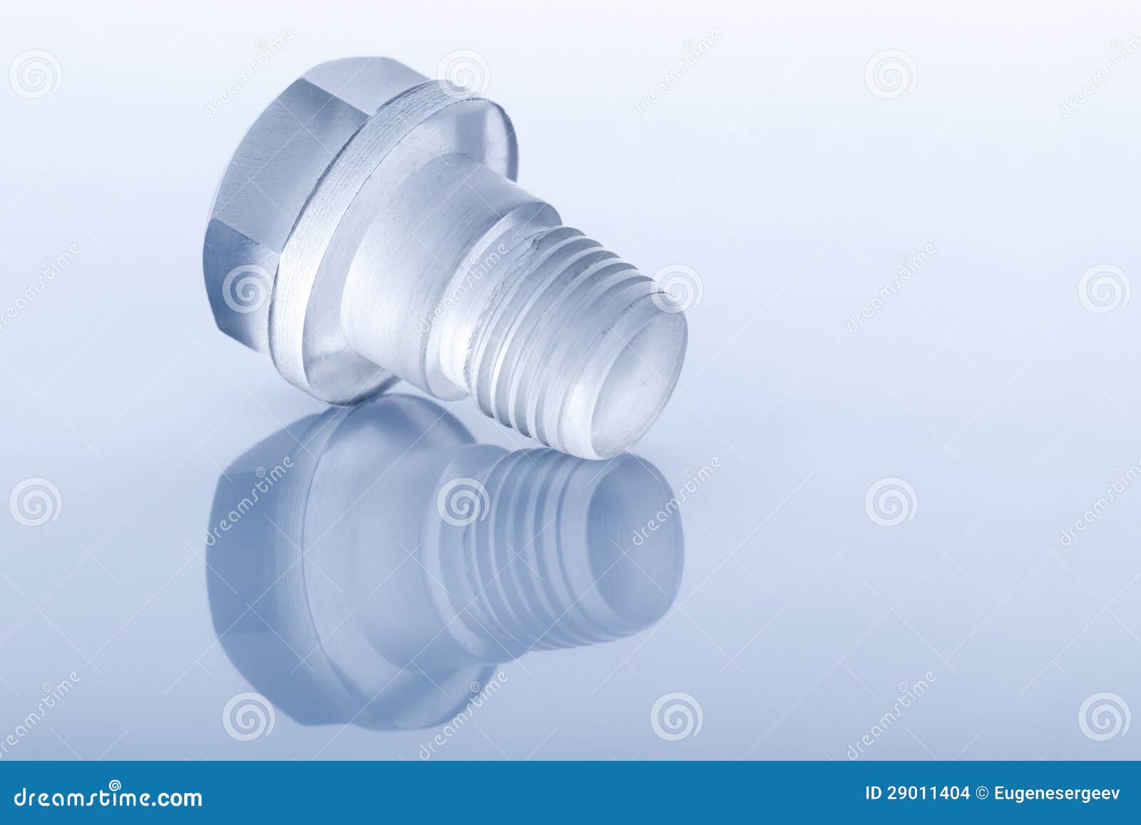 Bolt Made of Transparent Plastic on Blue Stock Photo - Image of ...