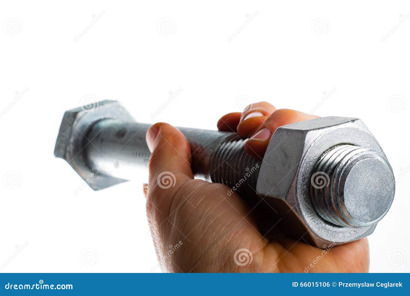 Bolt stock photo. Image of macro, silver, holding, fastening - 66015106