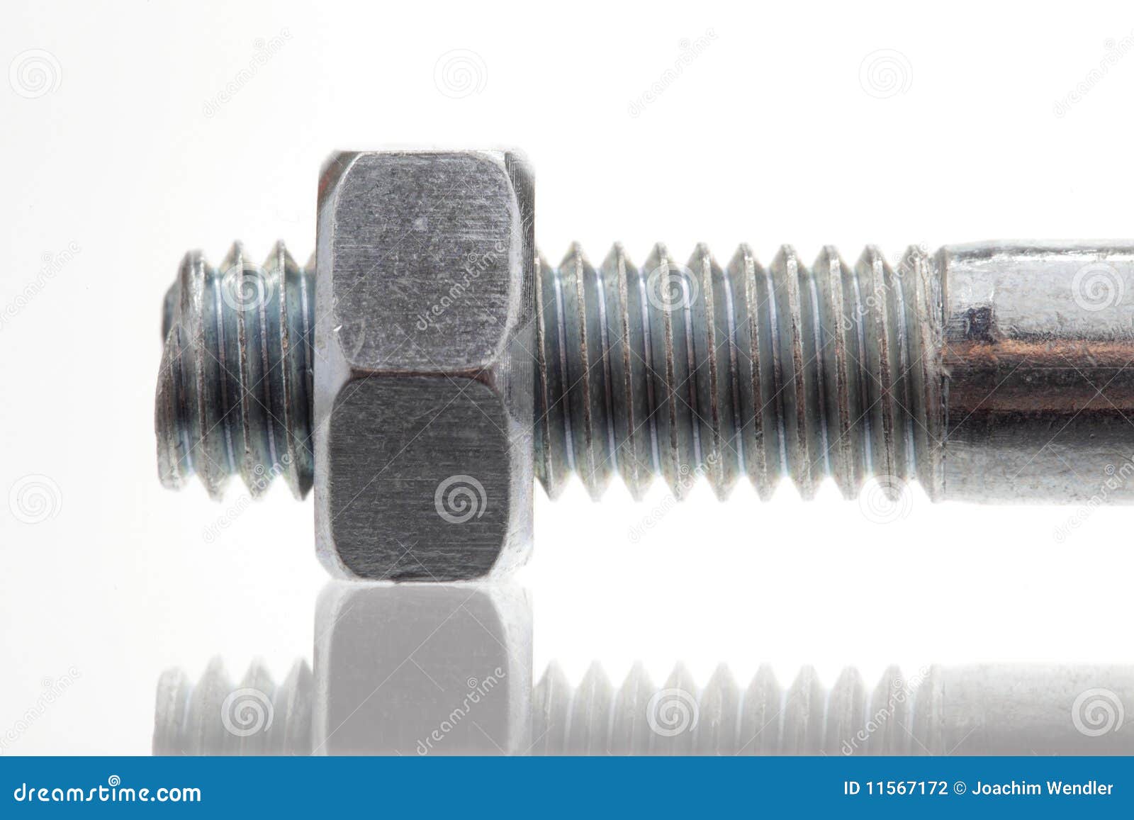Bolt with nut, closeup stock photo. Image of nuts, machine - 11567172