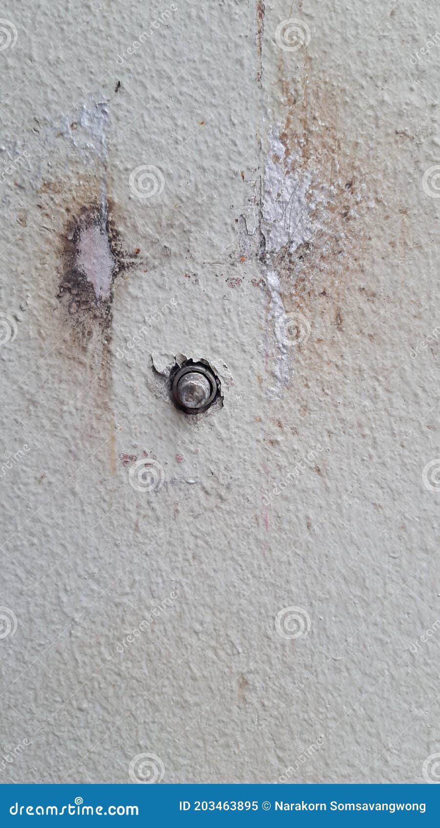 Bolt and Nut on the Concrete Wall. Stock Image - Image of canvas ...