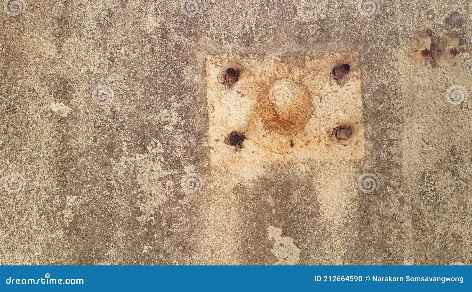 Bolt and Nut on Concrete Wall. Stock Photo - Image of bolt, repair ...