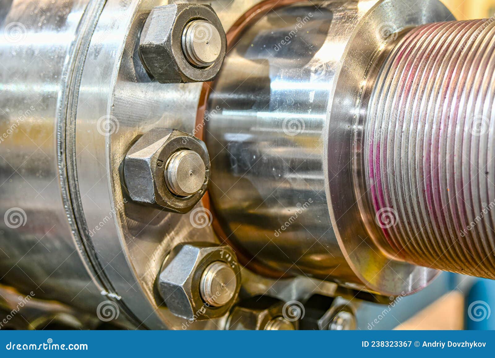 Bolt and Nut Connection of Mating Parts in Mechanical Engineering Stock ...