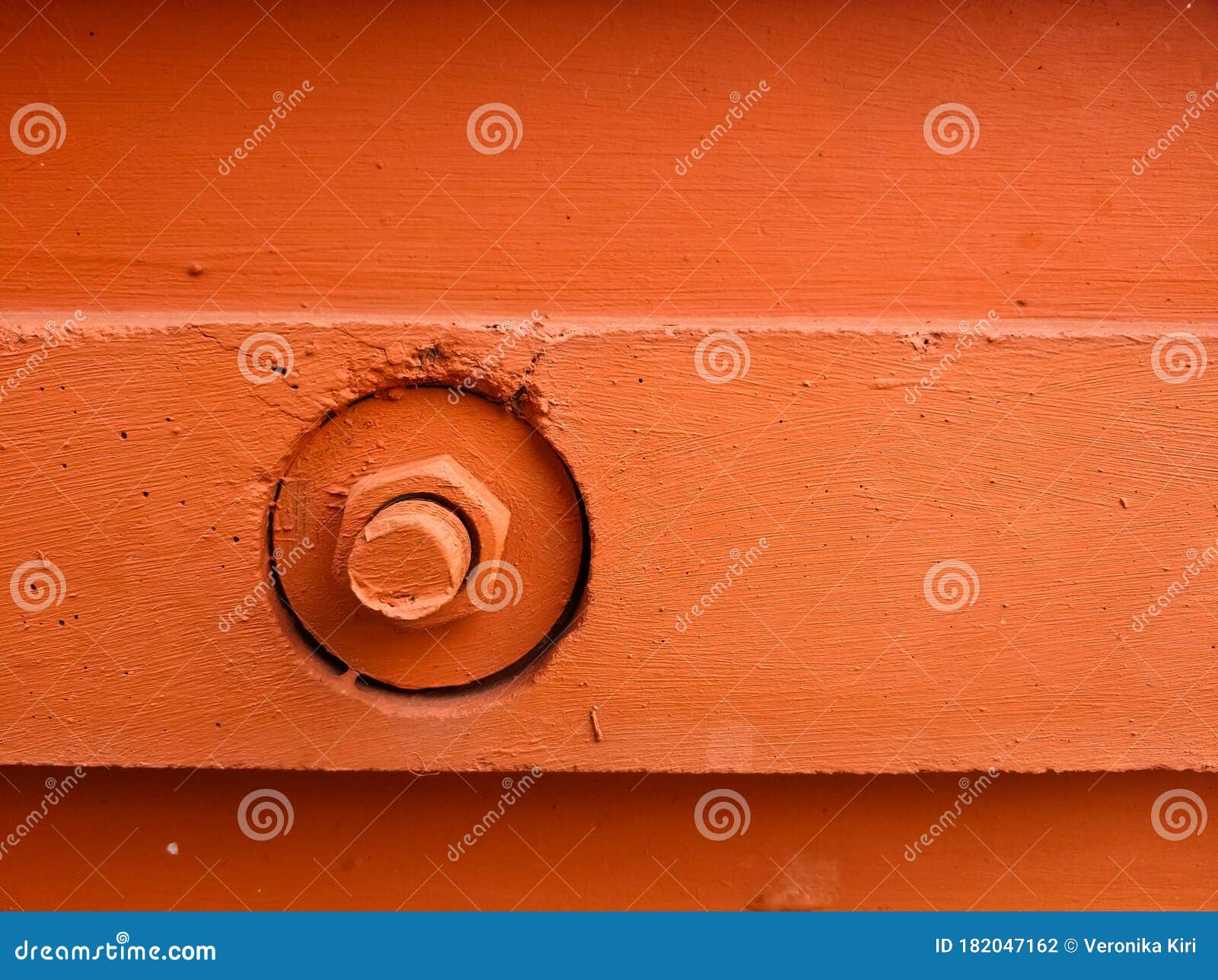 The Bolt and Nut are Screwed into the Wall of the House and Painted ...