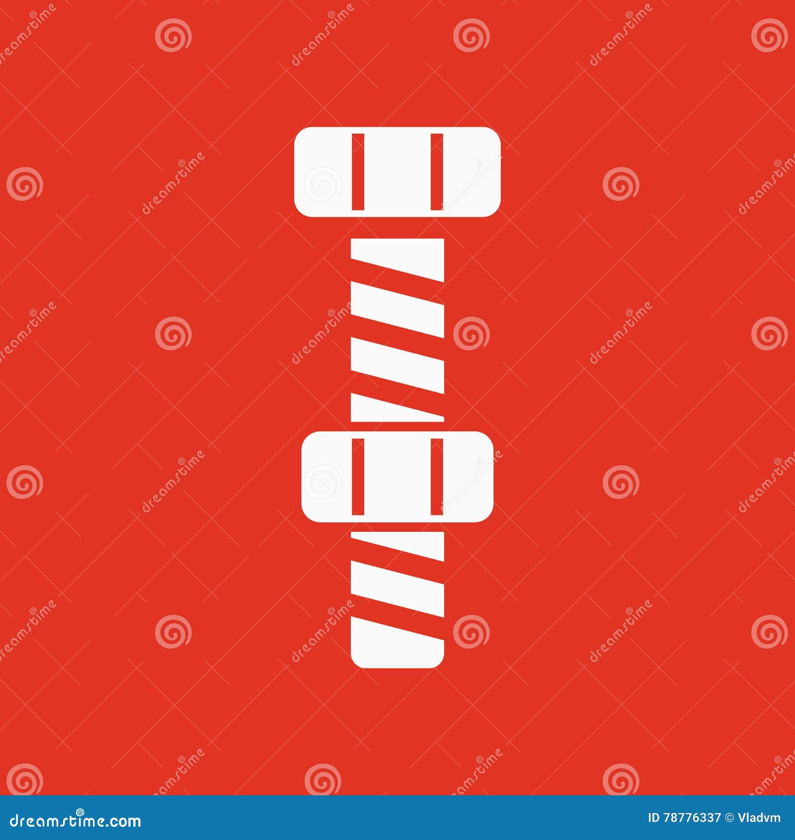 The Bolt with Nut Stranded Icon. Symbol Stock Vector - Illustration of ...