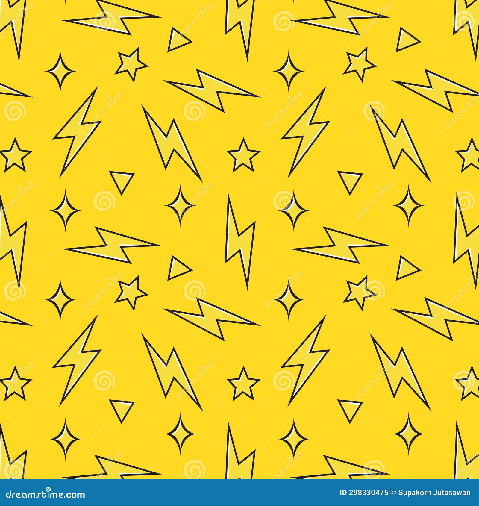 Bolt Pattern Vector. Thunder Pattern Stock Vector - Illustration of ...