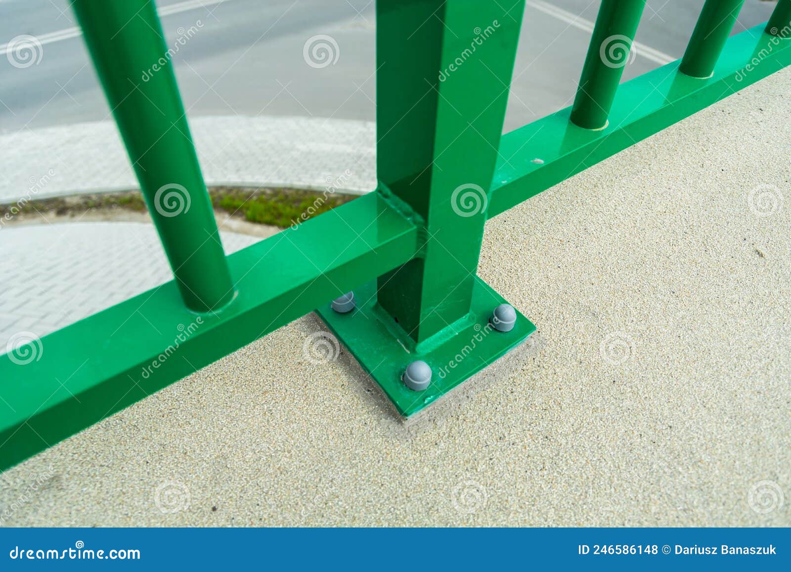 Bolt on Railing Element for Concrete Base Stock Photo - Image of ...