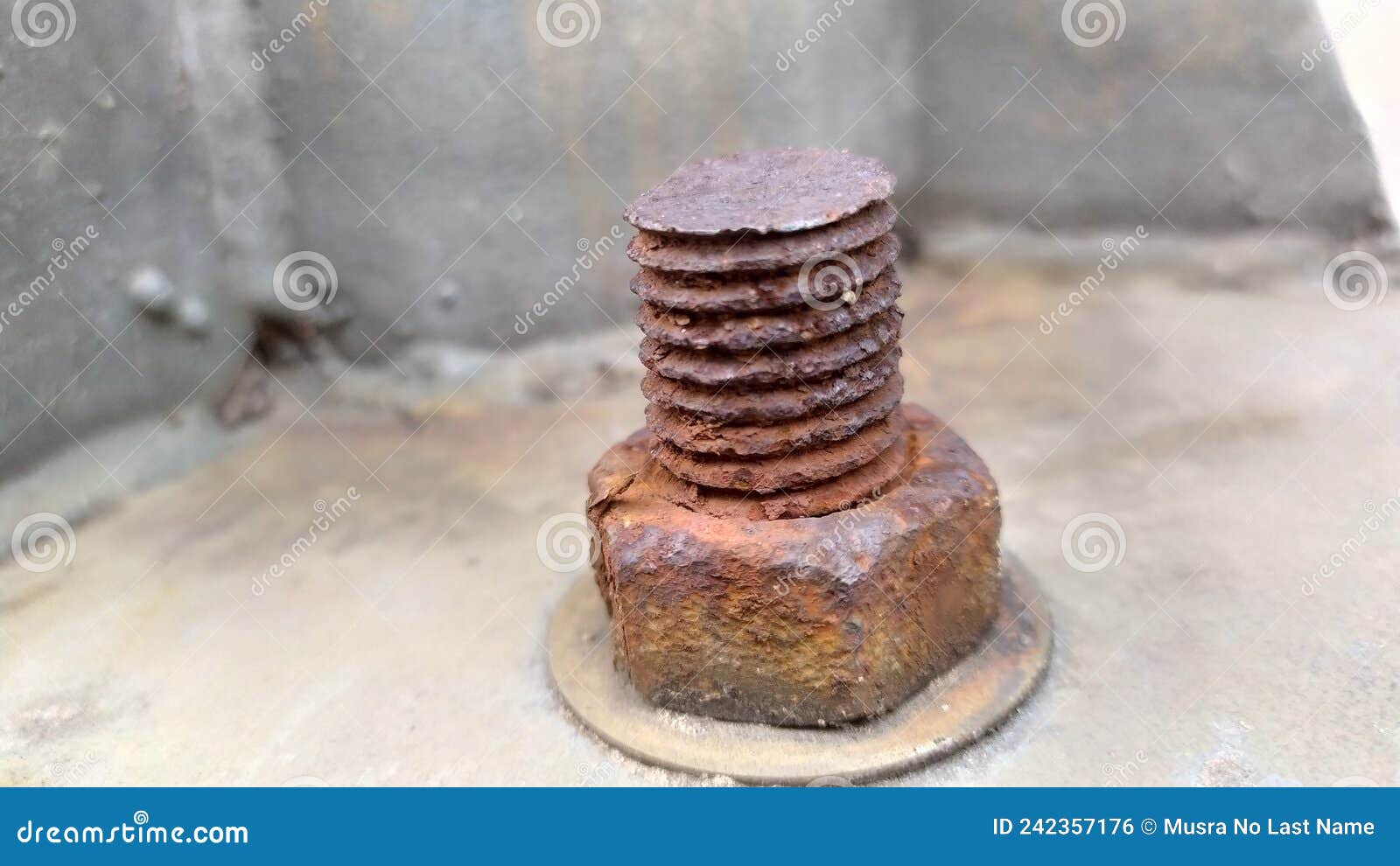 The Bolt of the Rusty Street Lamp Post Stock Photo - Image of bolt ...
