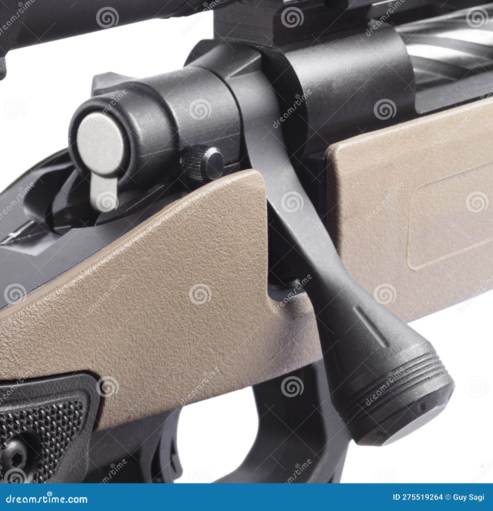 Bolt and Safety on a Bolt Action Rifle Stock Photo - Image of lever ...