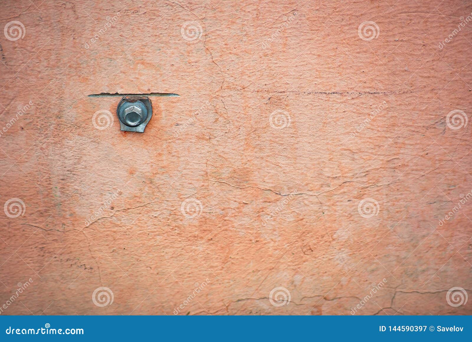Bolt screwed into the wall stock image. Image of texture - 144590397