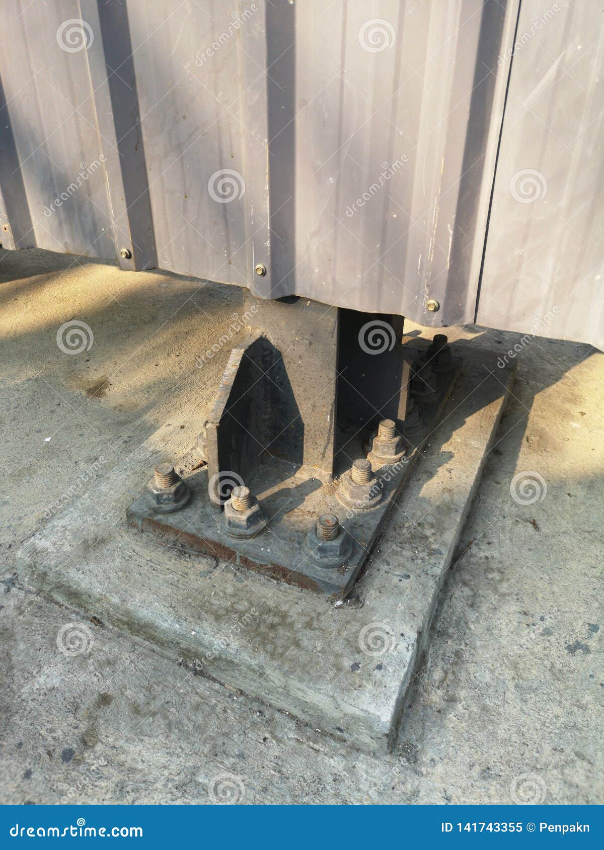 Bolt Steel Metal Sheet Wall Structure Material Stock Image - Image of ...