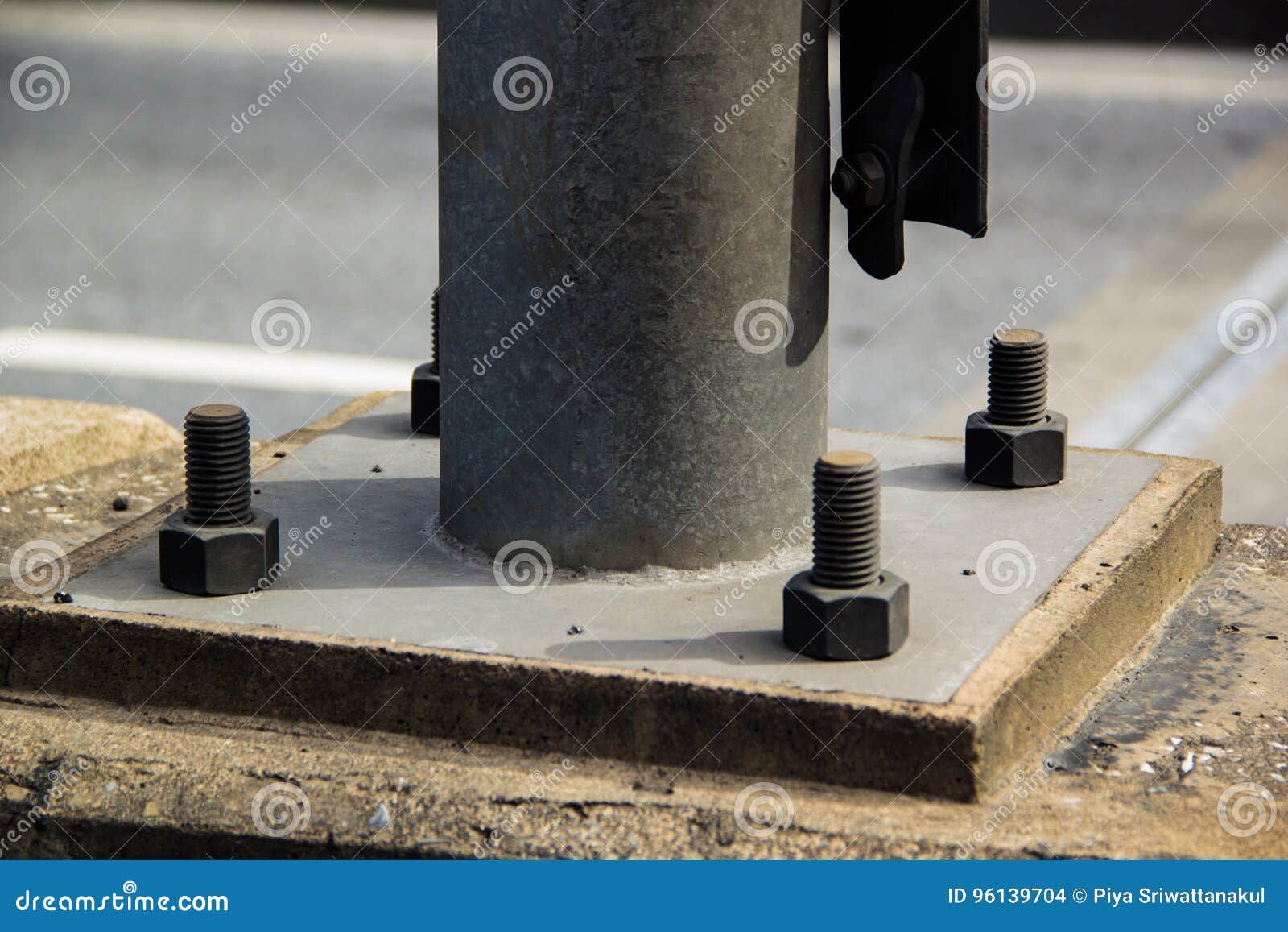 Bolt and steel plate stock photo. Image of square, stand - 96139704