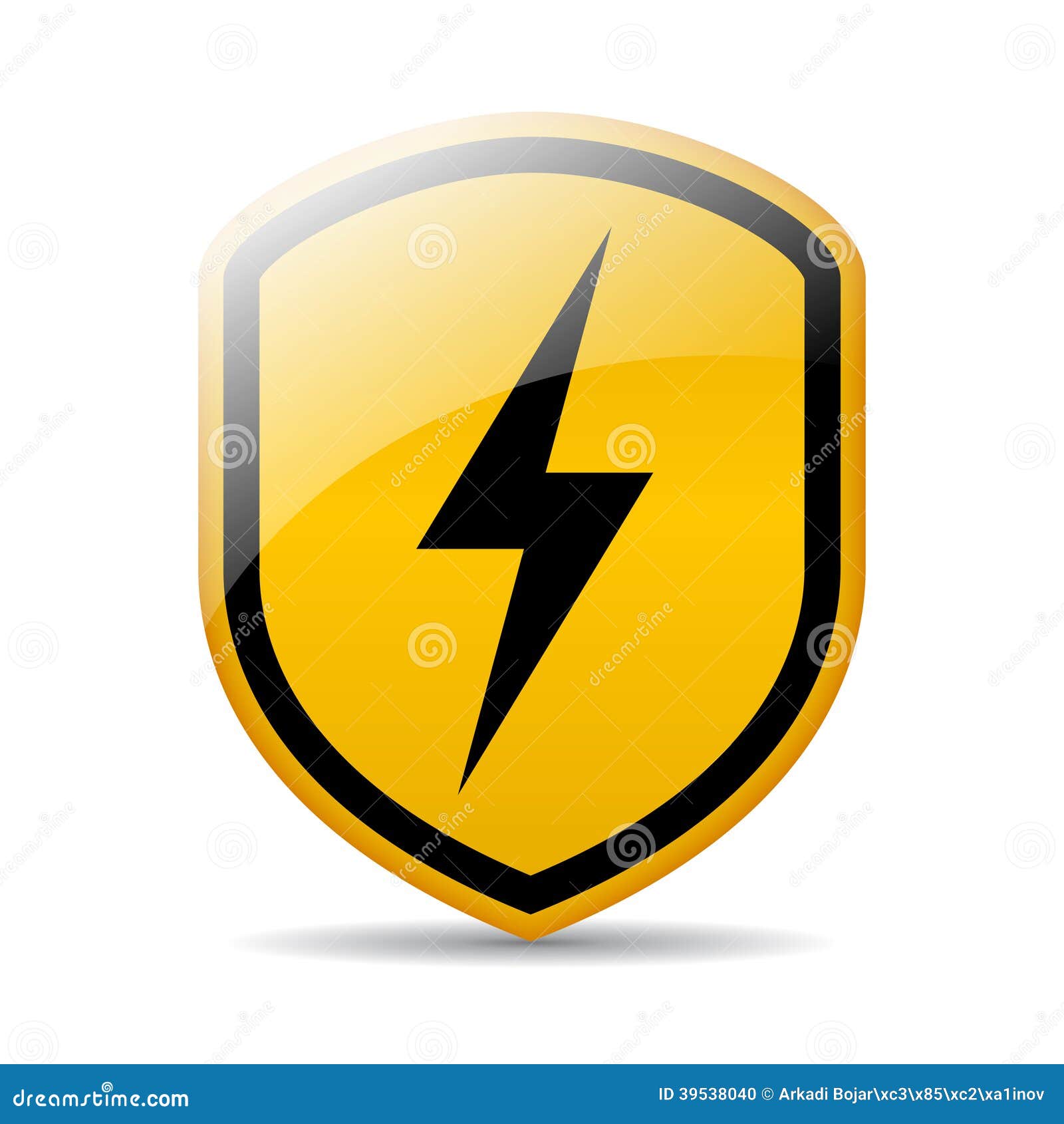 Bolt vector sign stock vector. Illustration of lightning - 39538040