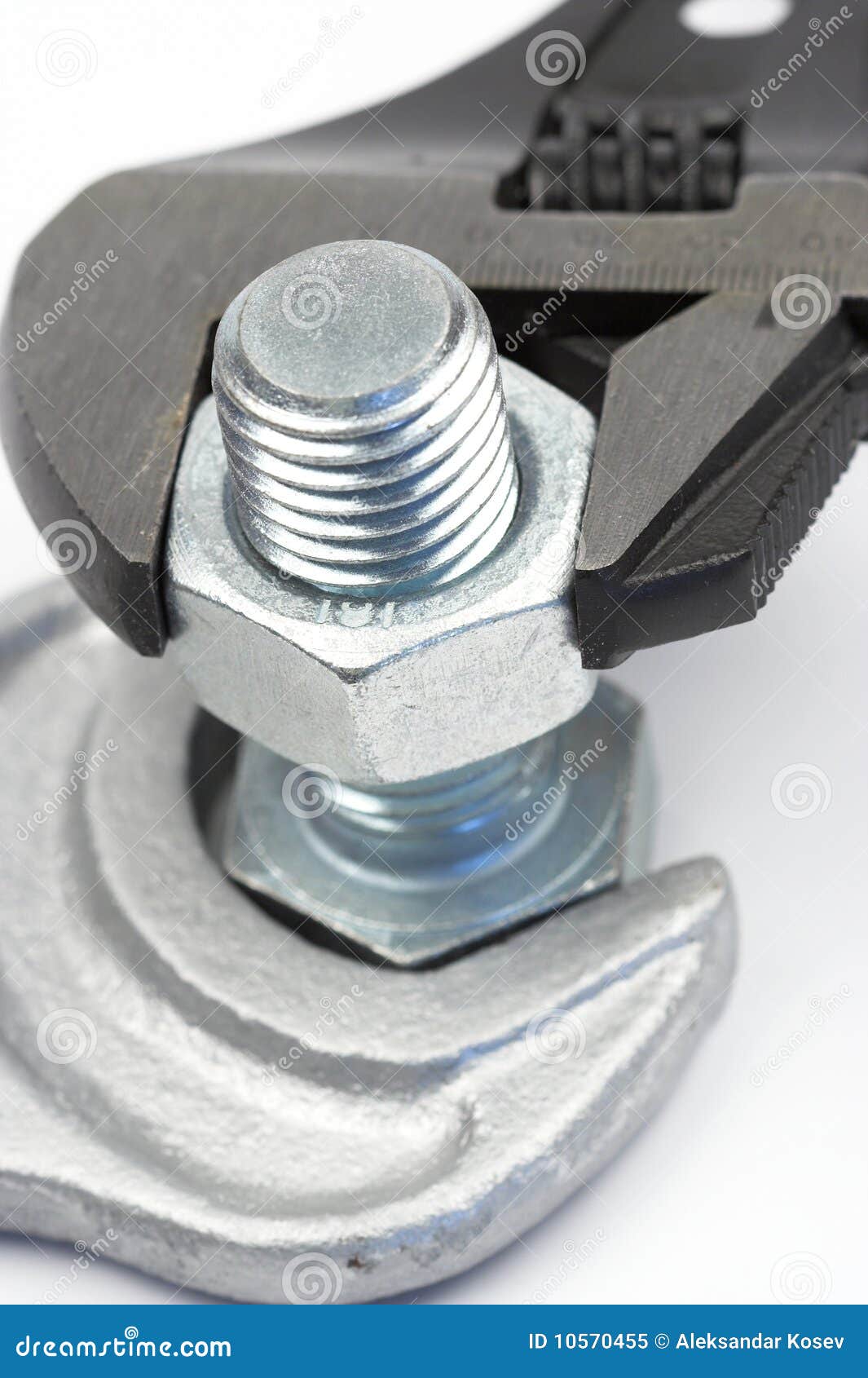 Bolt and wrench stock image. Image of equipment, closeup - 10570455