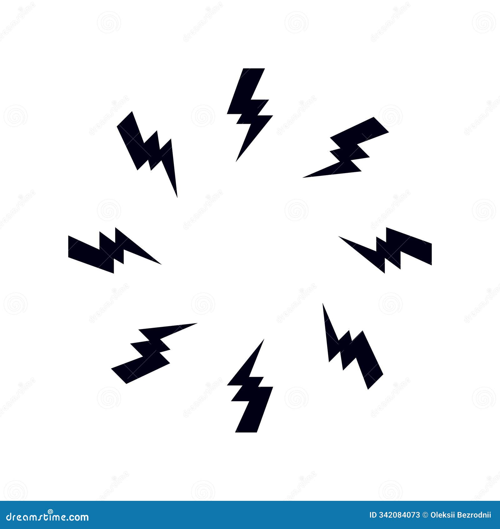 Bolt zap circle frame. stock illustration. Illustration of circle ...