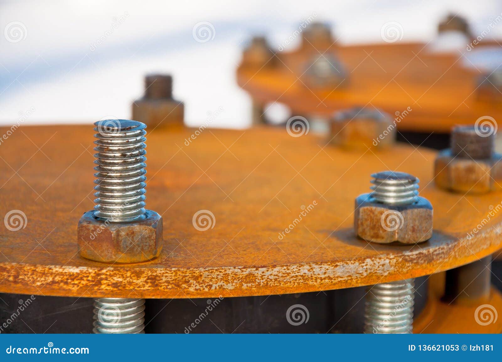 Bolted Connection On The Construction Site. Stock Image | CartoonDealer ...