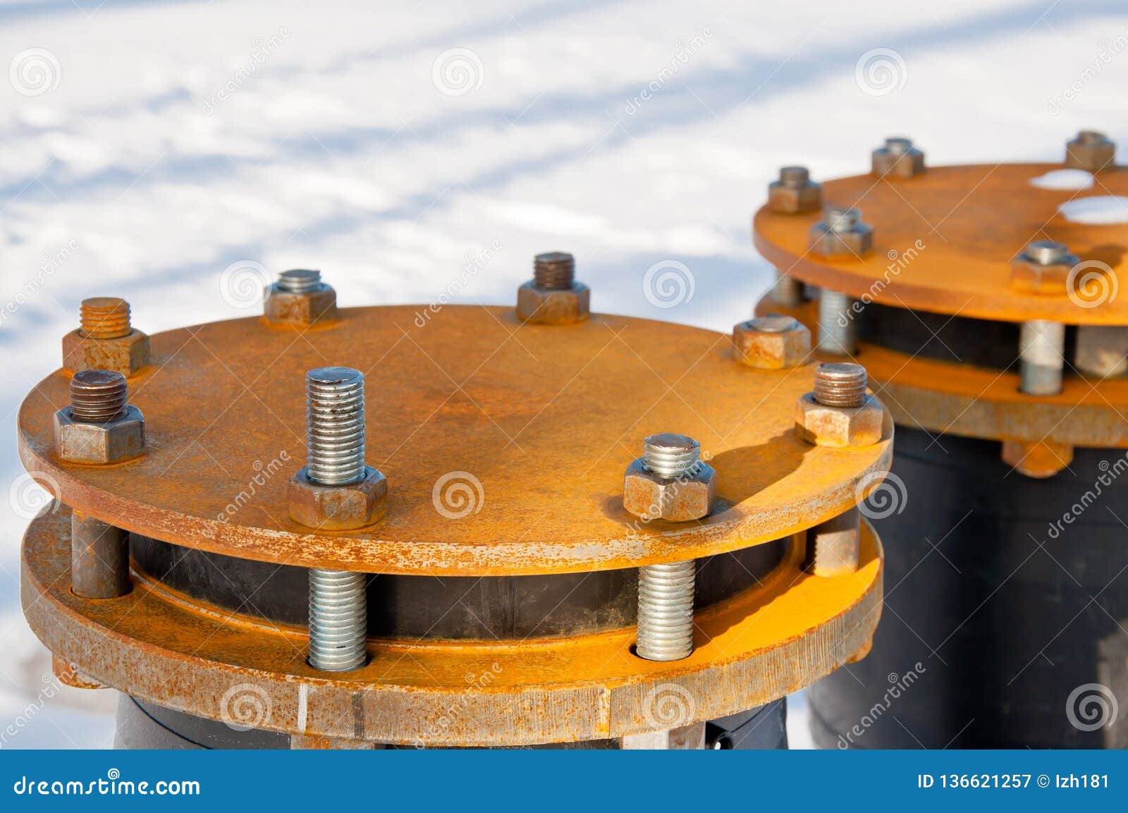 Bolted Connection On The Construction Site. Stock Image | CartoonDealer ...