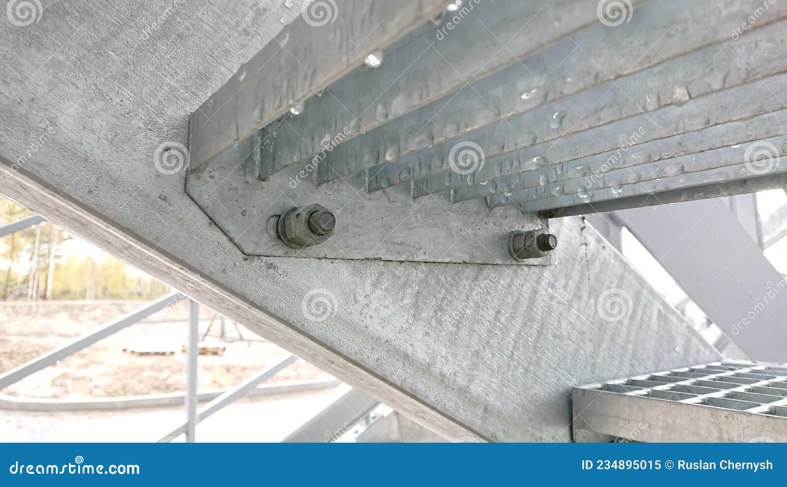 Bolted Connection of Metal Structures Stock Image - Image of structural ...