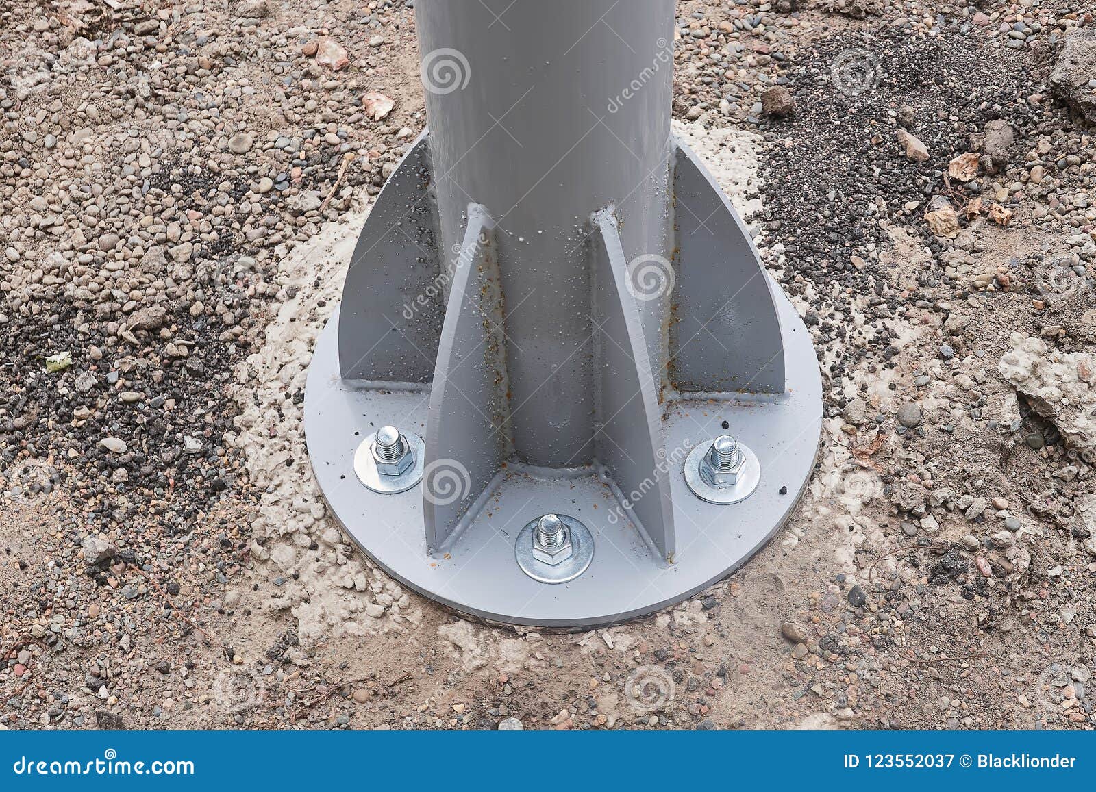 Fastening column stock image. Image of concrete, foundation - 123552037