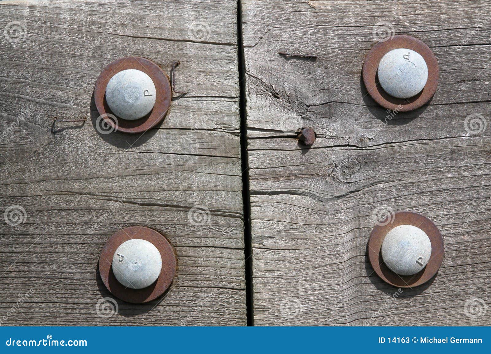 Bolted Wood stock image. Image of background, crack, fasten - 14163