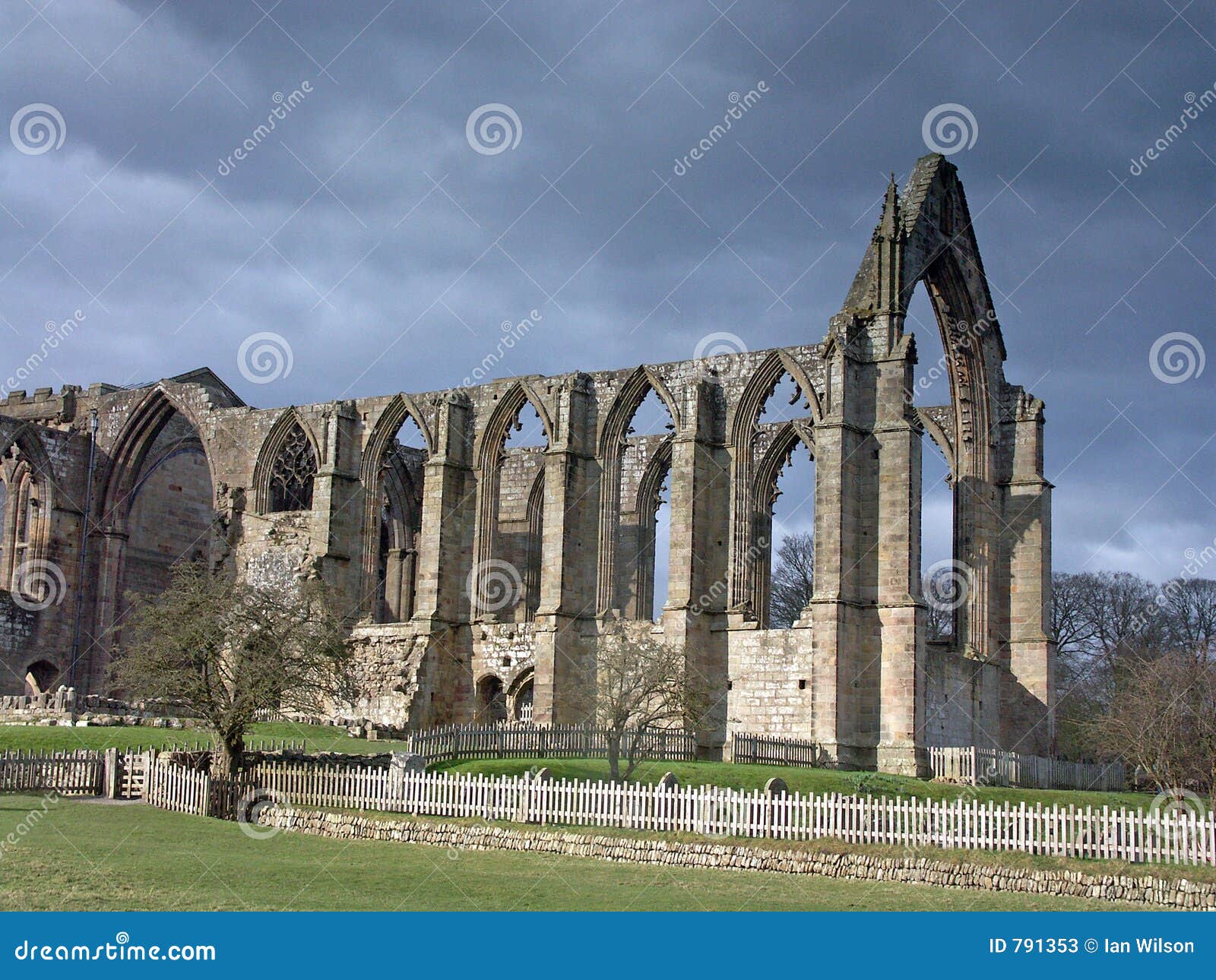 Bolton Abbey stock image. Image of ages, dark, dales, monk - 791353