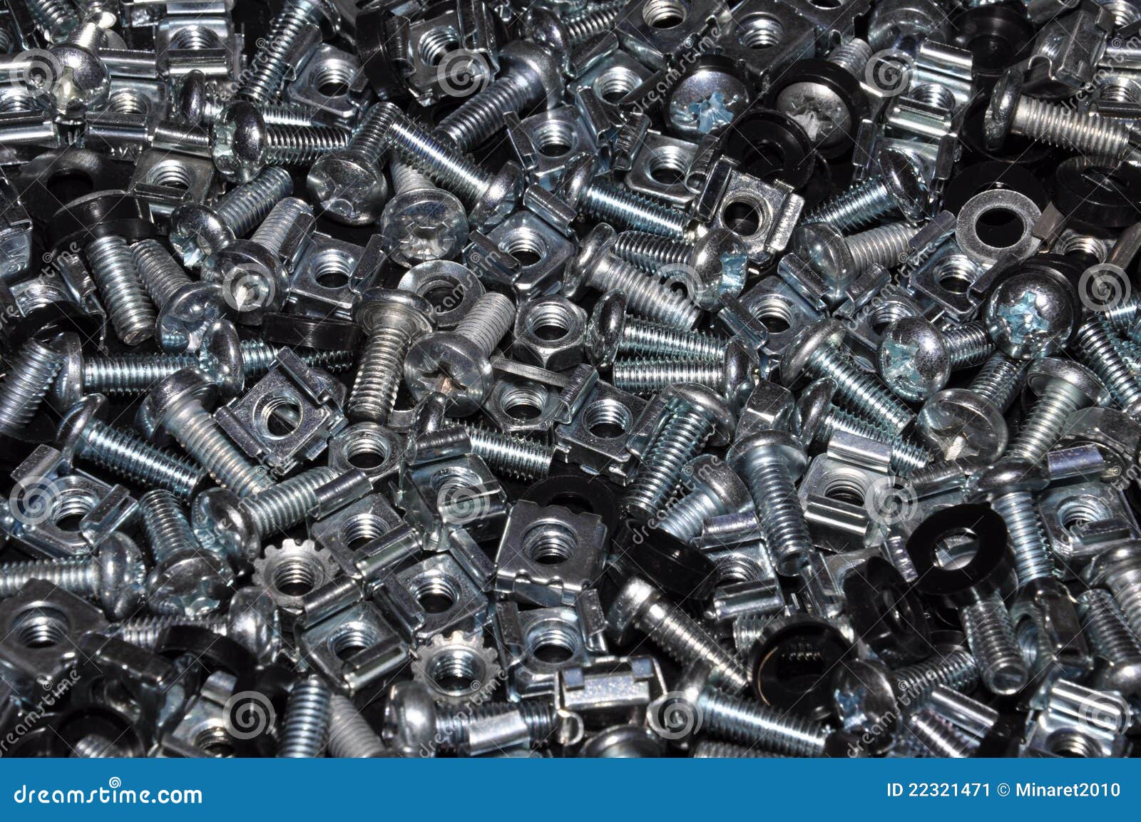 Bolts Ant Nuts in Telecommunication Stock Image - Image of bolt, group ...