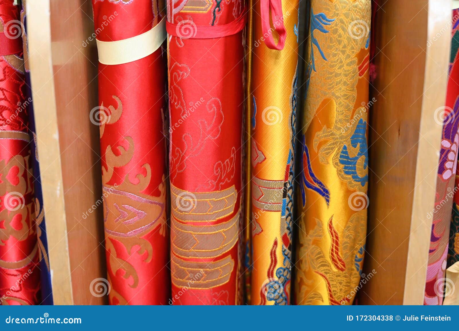 Bolts of Chinese Cloth stock photo. Image of asia, china - 172304338