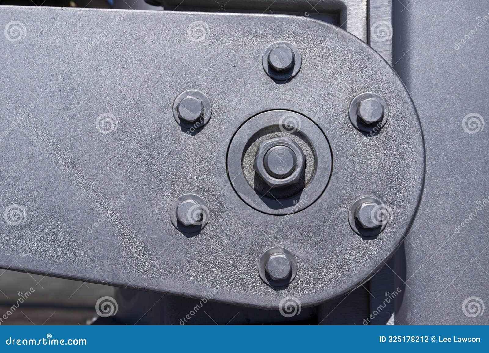 Bolts and Nut on a Metal Plate Stock Photo - Image of hardware ...