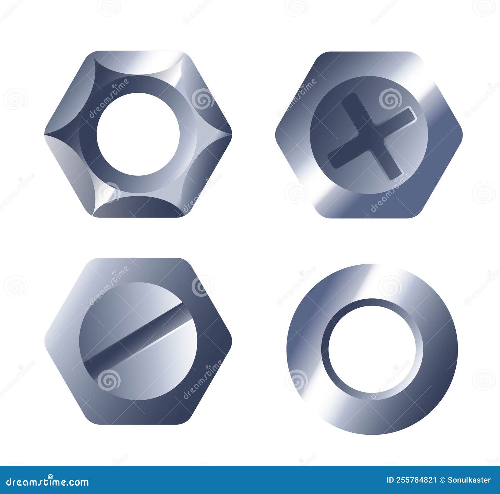 Bolts and Nuts, Tools and Instruments for Repair Stock Vector ...