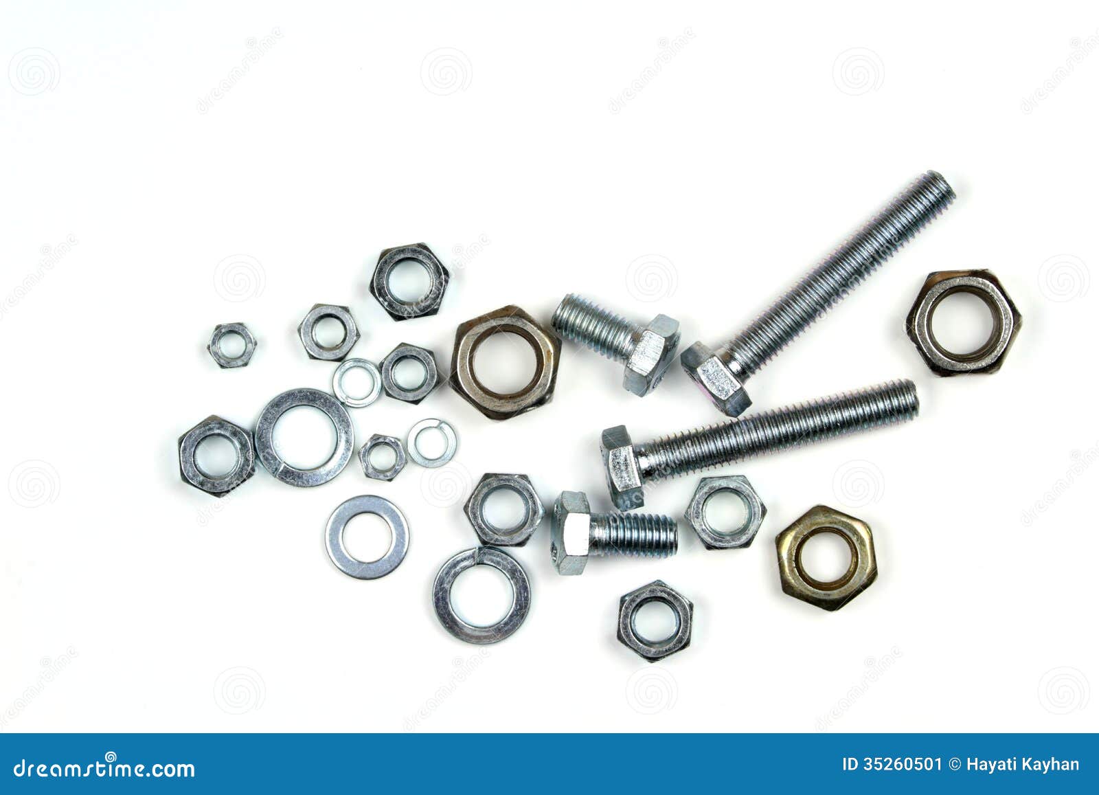 Bolts, nuts, and washers stock image. Image of parts - 35260501