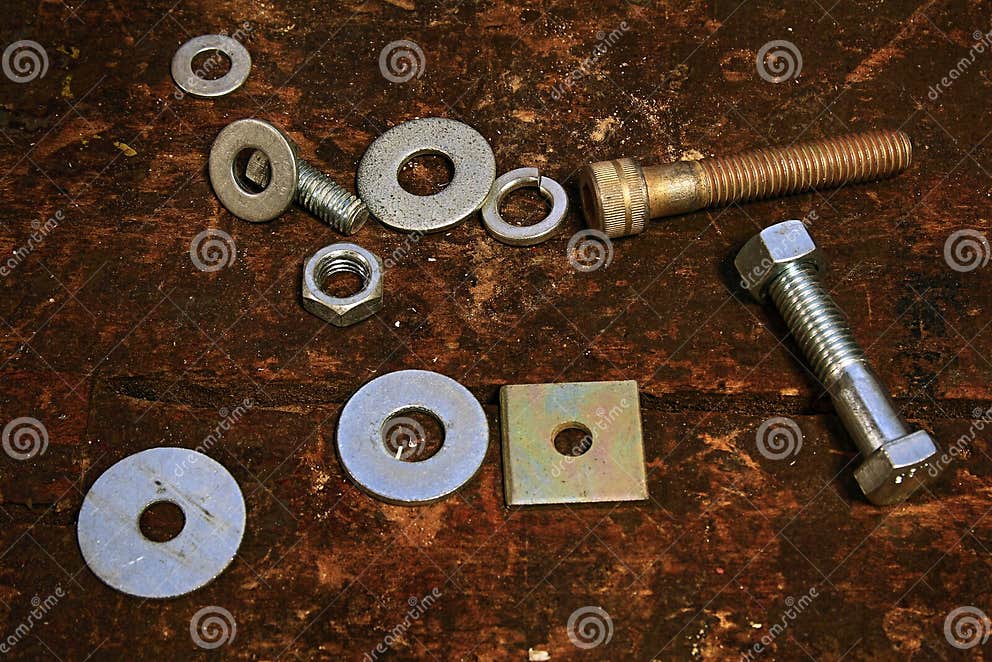 Bolts stock image. Image of iron, table, steel, wood - 30756839